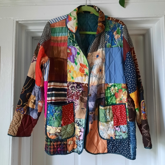 Hand Crafted | Jackets & Coats | Handmade Quilted Silk Jacket | Poshmark